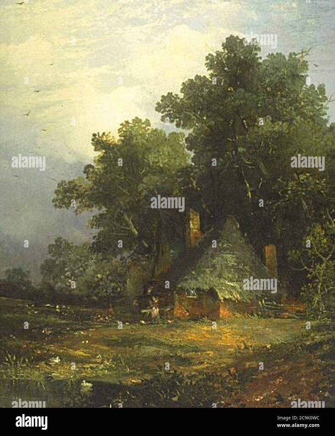 James Stark - Landscape with Thatched Cottage Stock Photo - Alamy