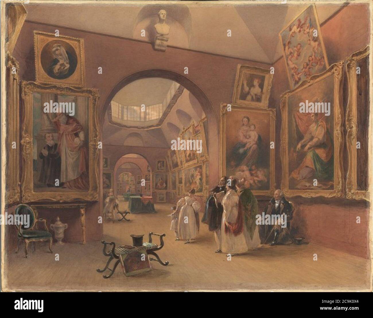 James Stephanoff, Viewing at Dulwich Picture Gallery, c. 1830 ...