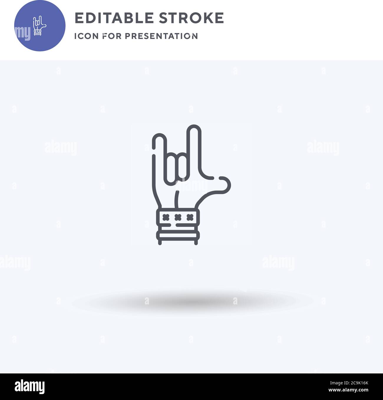 Rock And Roll icon vector, filled flat sign, solid pictogram isolated ...