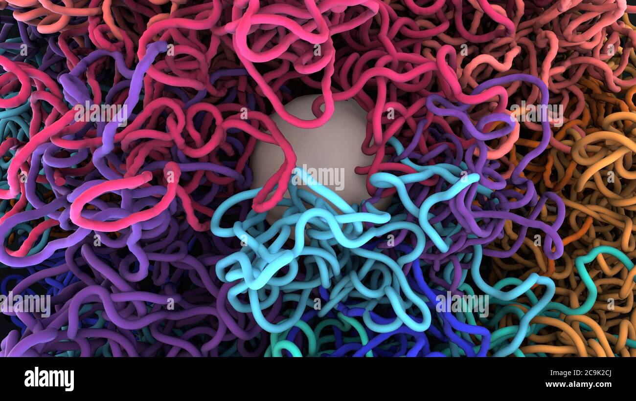 Chromatin, illustration. Chromatin is the condensed form of DNA ...