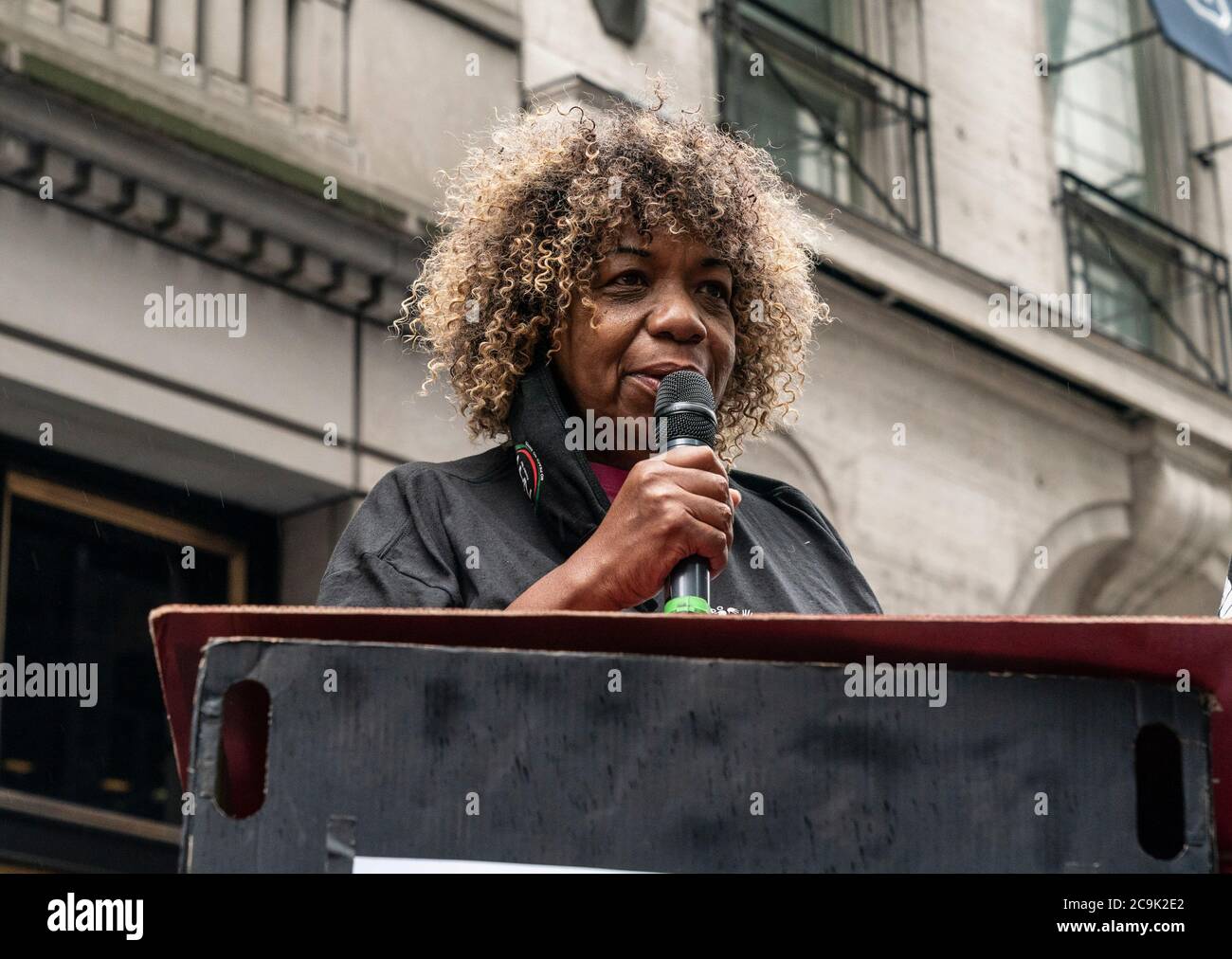 New York, NY - July 31, 2020: Gwen Carr mother of Eric Garner speaks at ...
