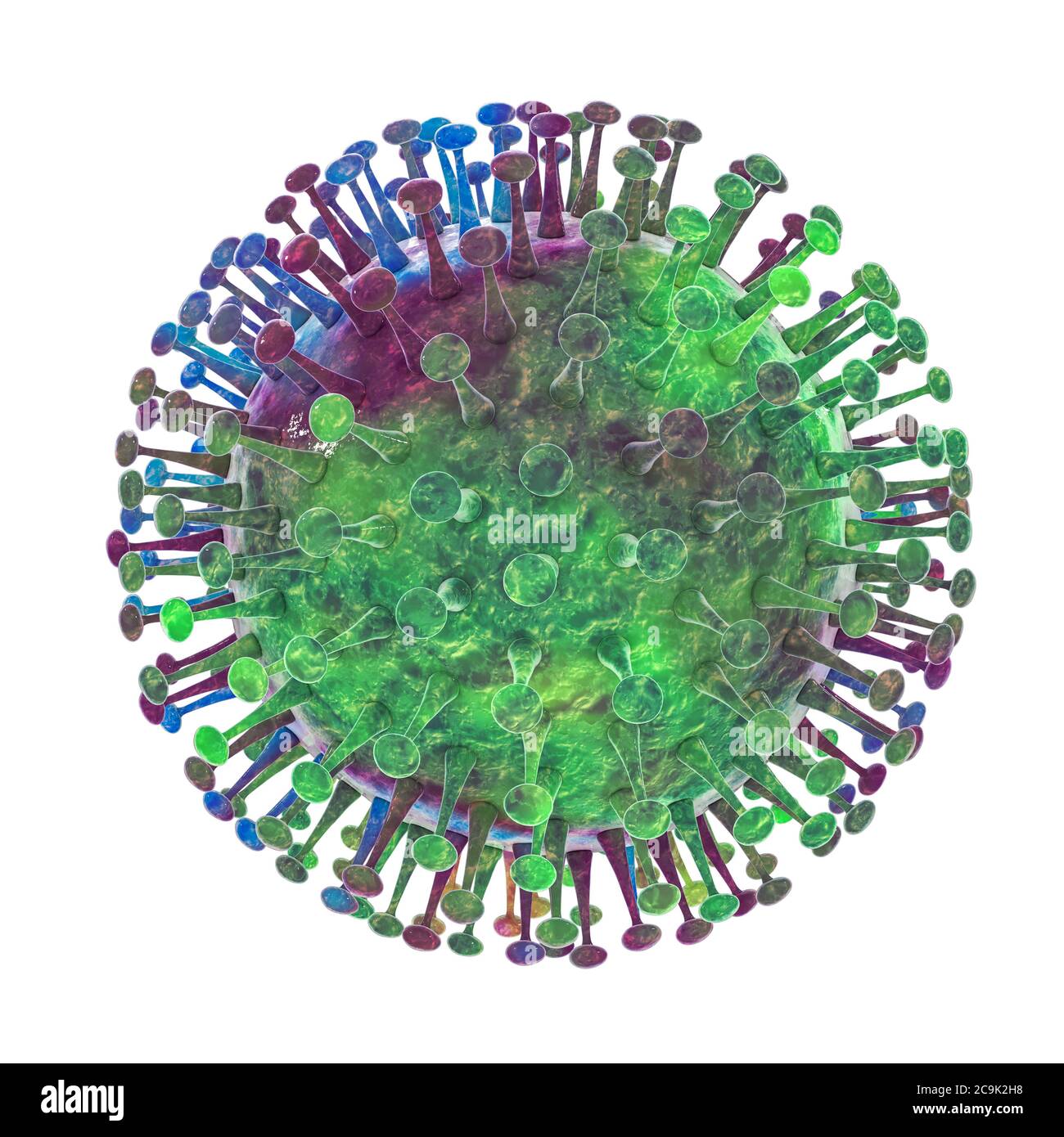 Influenza viruses 3d illustration Cut Out Stock Images & Pictures - Alamy