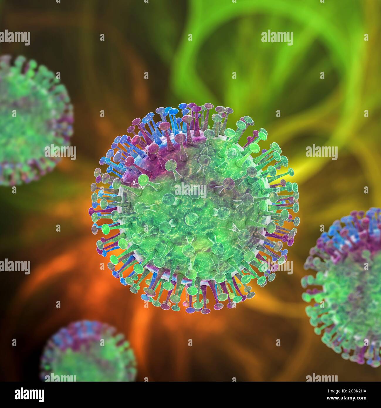 Group of viruses, computer illustration Stock Photo - Alamy