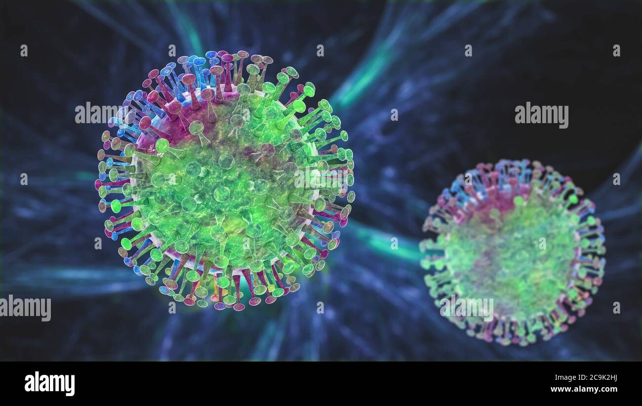 Group of viruses, computer illustration Stock Photo - Alamy