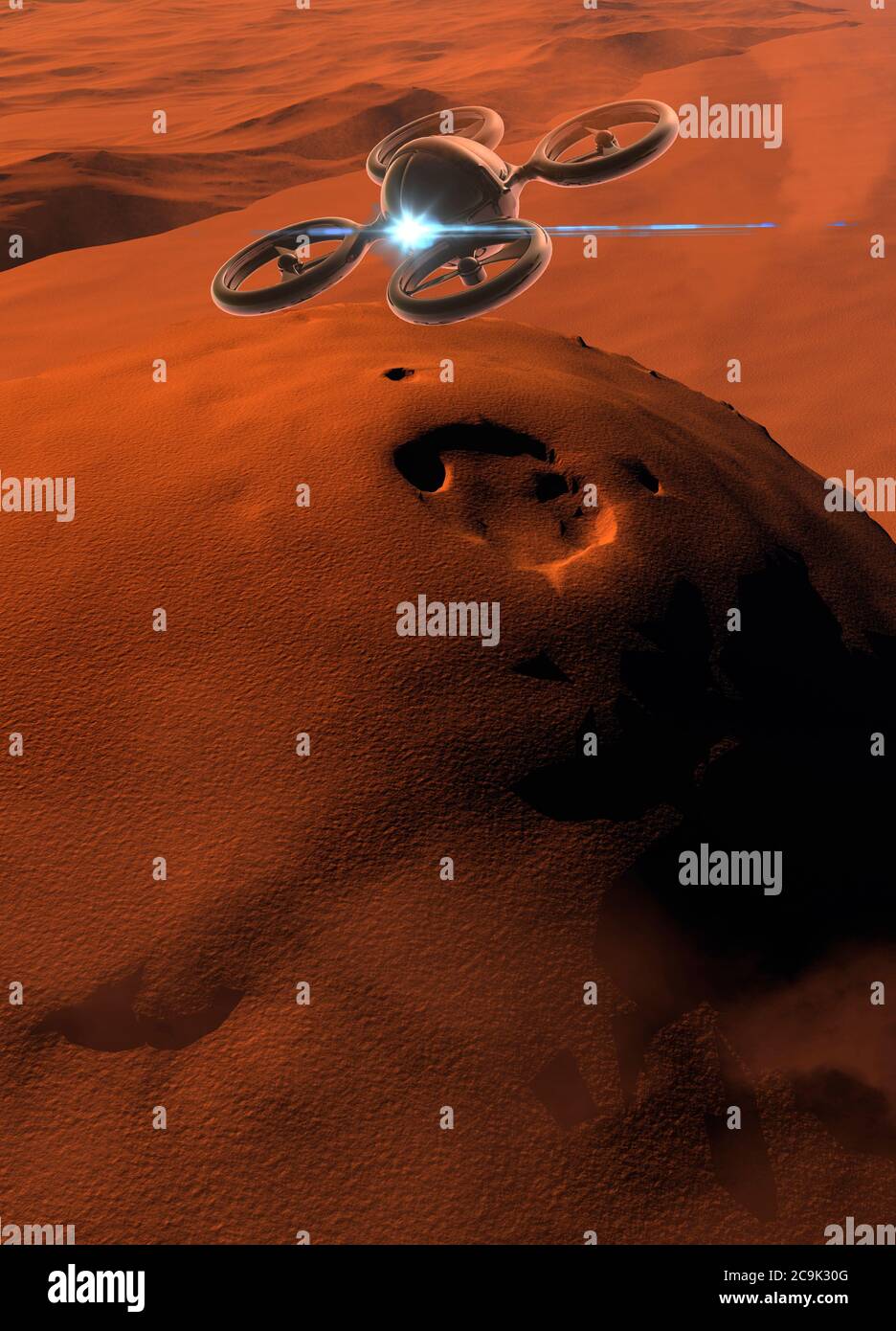 Spacecraft flying over mars hi-res stock photography and images - Alamy