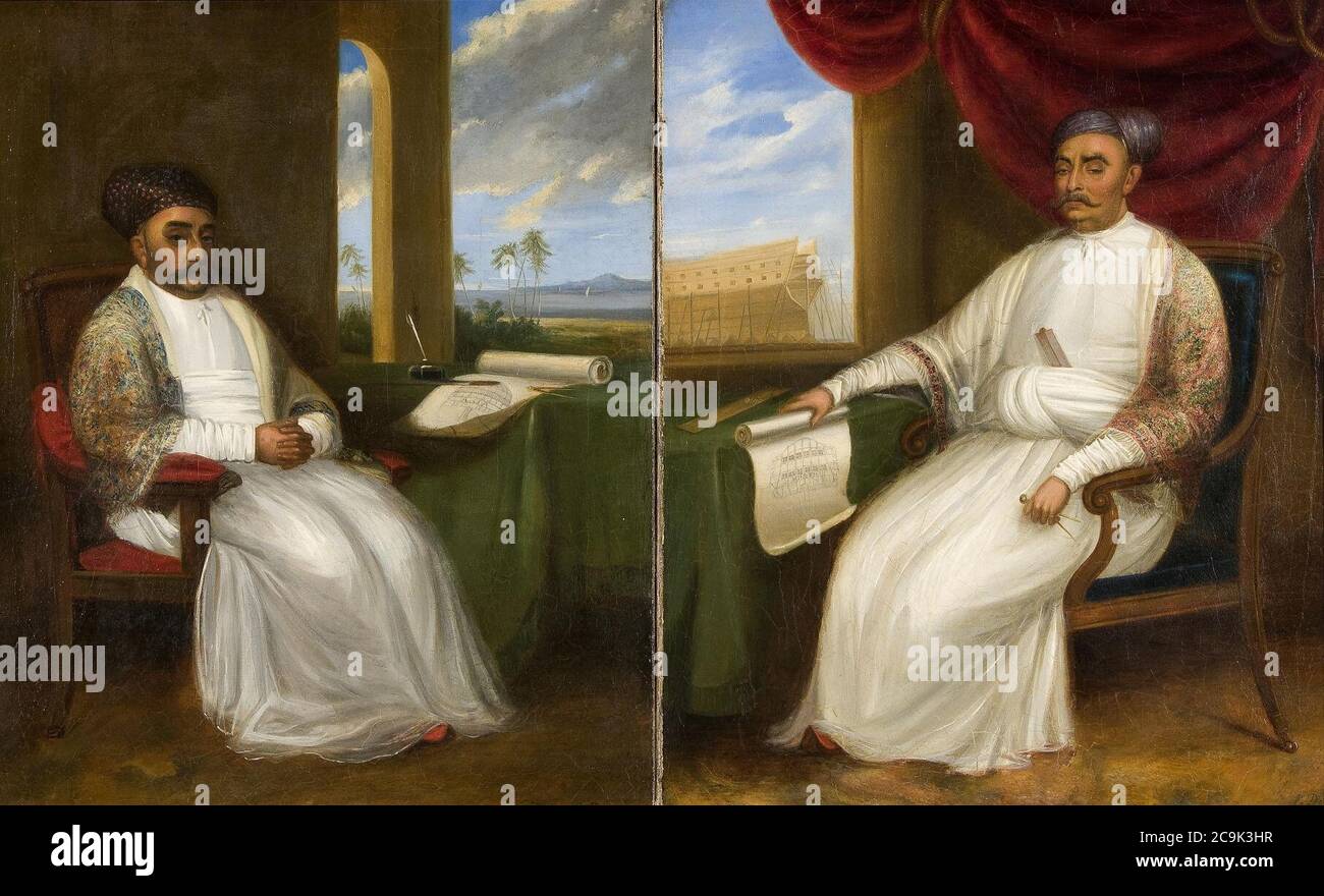 Jamsetjee Bomanjee Wadia (1756-1821) and Nourojee Jamsetjee Wadia (1774 ...