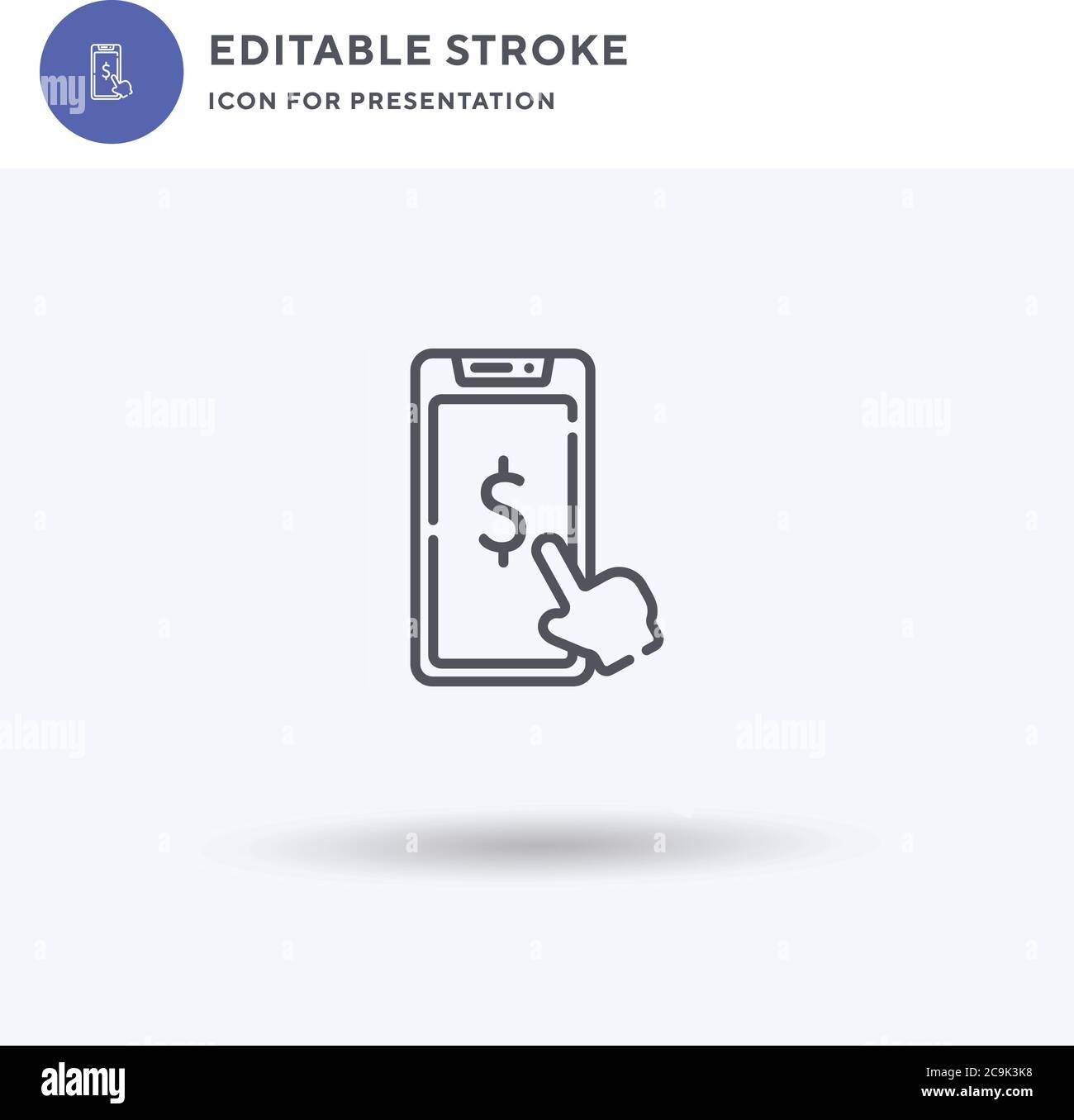 Cashless Payment icon vector, filled flat sign, solid pictogram ...