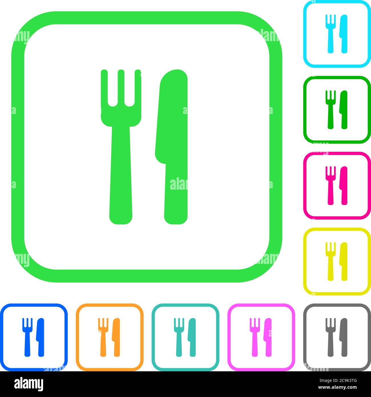 Curved fork Stock Vector Images - Alamy