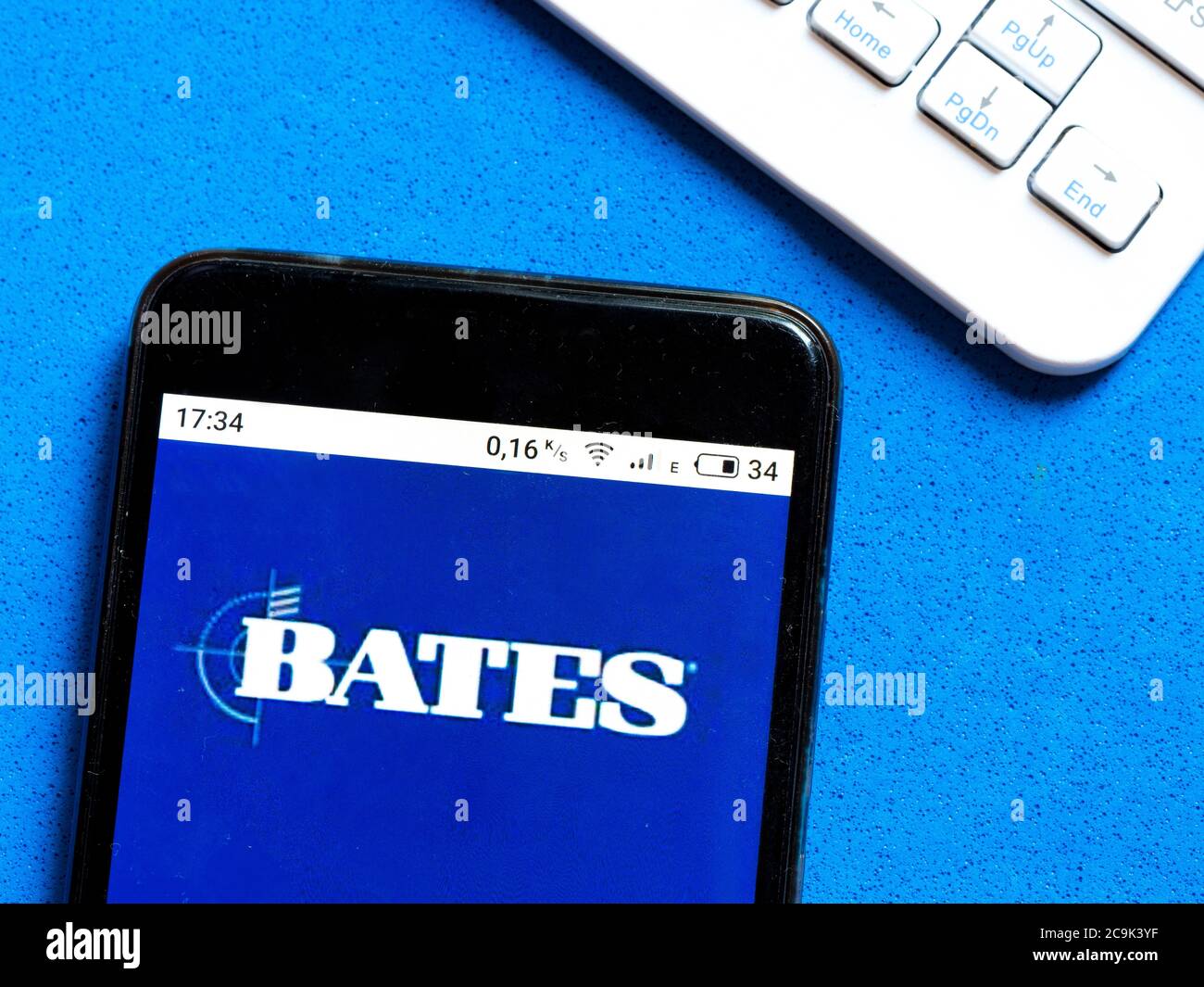 In this photo illustration e-commerce a Bates Footwear logo is seen ...