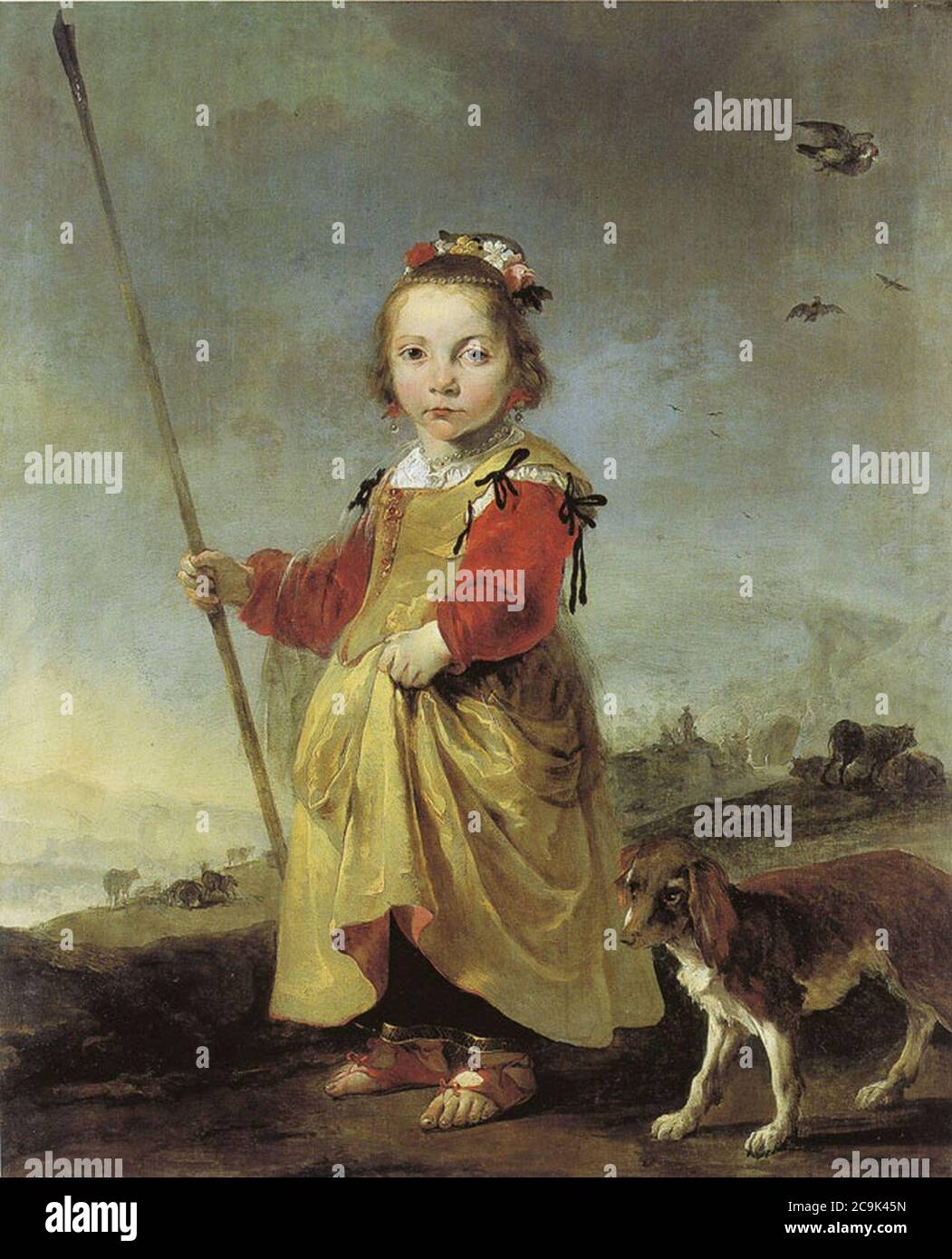 Jan Baptist Weenix - Girl as Shepherdess c. 1650 Stock Photo - Alamy