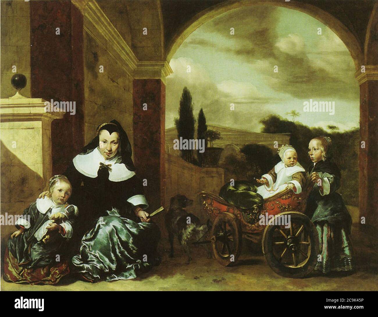 Jan Baptist Weenix - Christina Lepper de Kempenaer and Her Children c ...