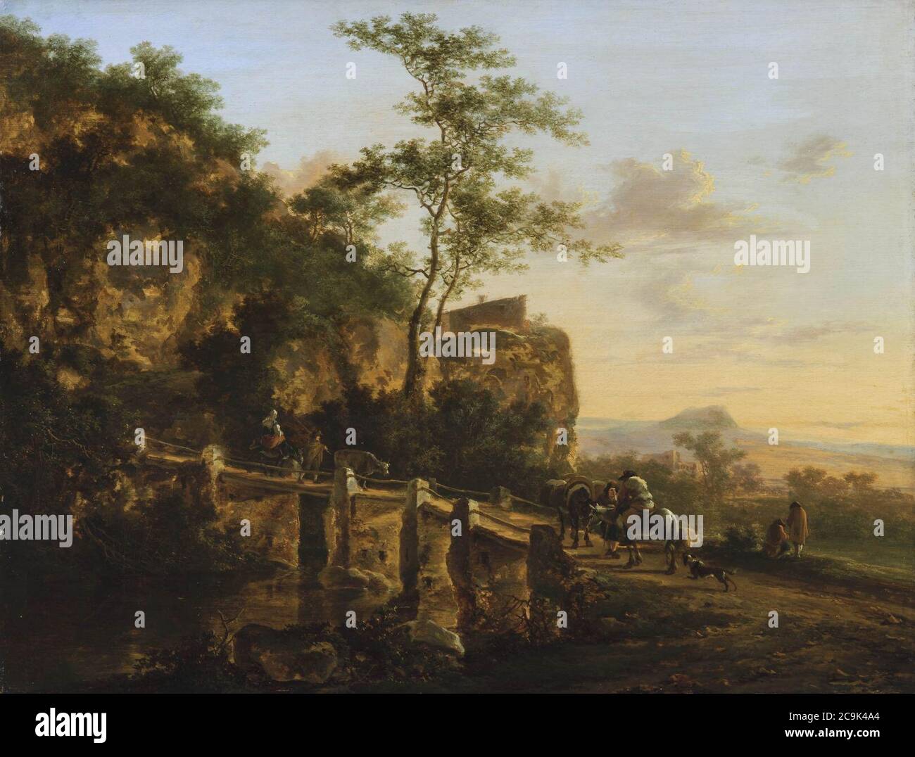 Jan Both - Mountain landscape with a bridge 58 both 6040 Stock Photo ...