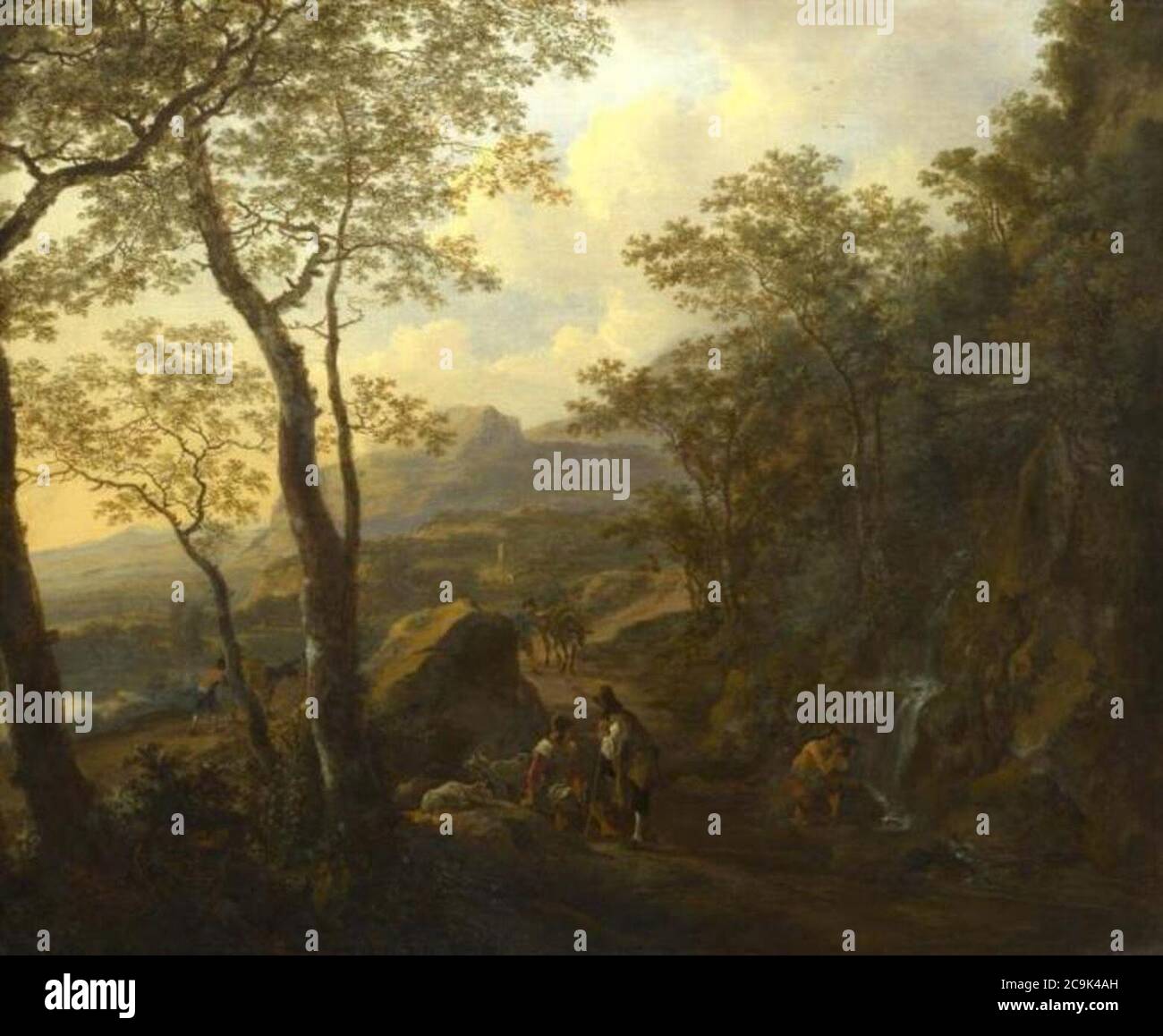 Jan Both - Italianiserend berglandschap met figuren Stock Photo - Alamy