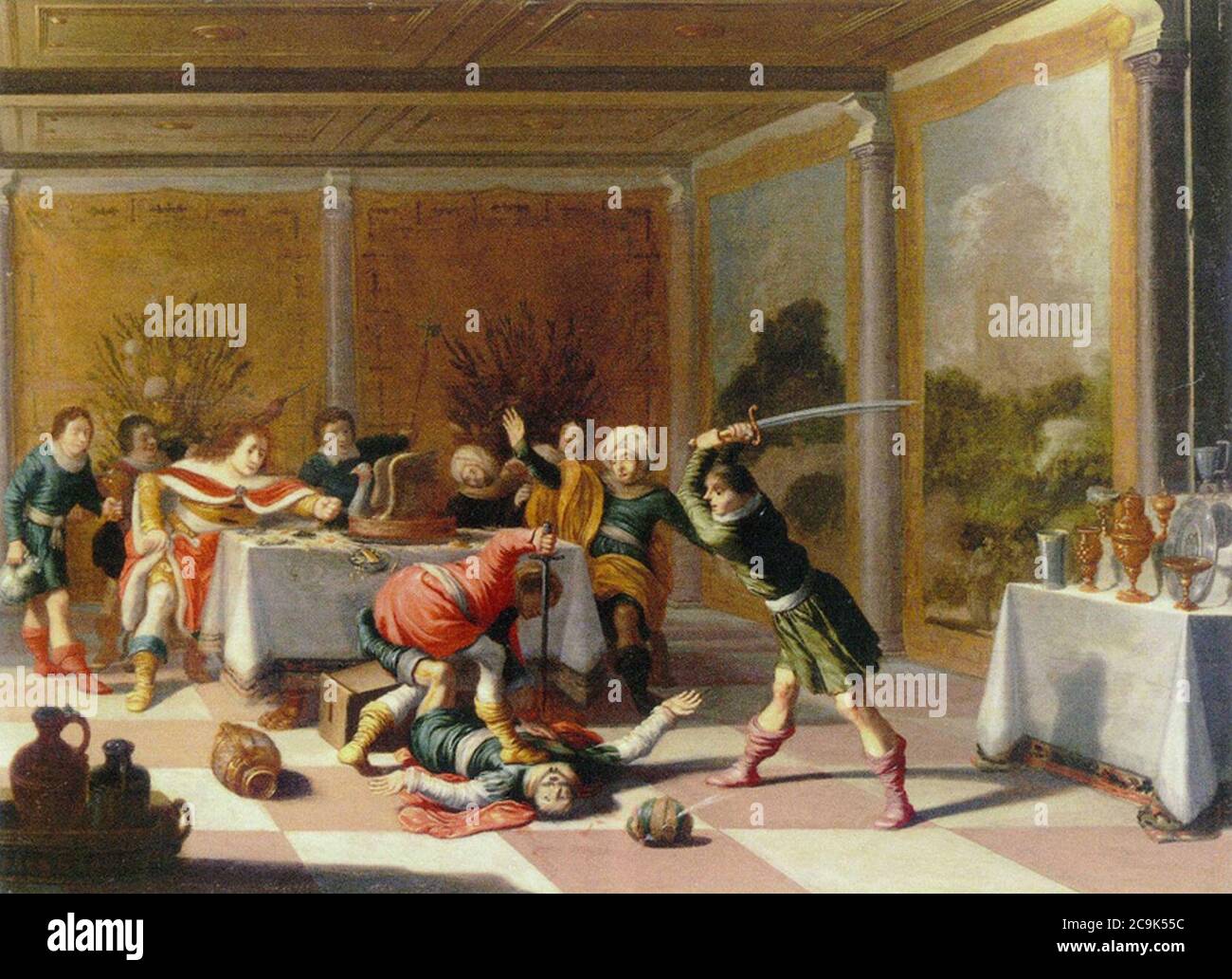 Jan Christiaansz. Micker - Absalom Having his Brother Amnon Killed ...