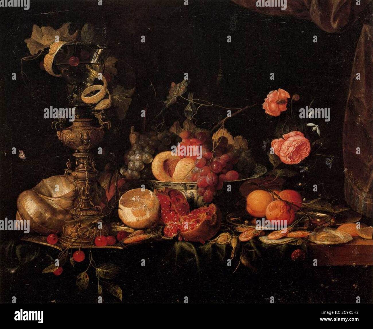 Jan Davidsz. de Heem - Still-Life with Flowers and Fruit Stock Photo ...