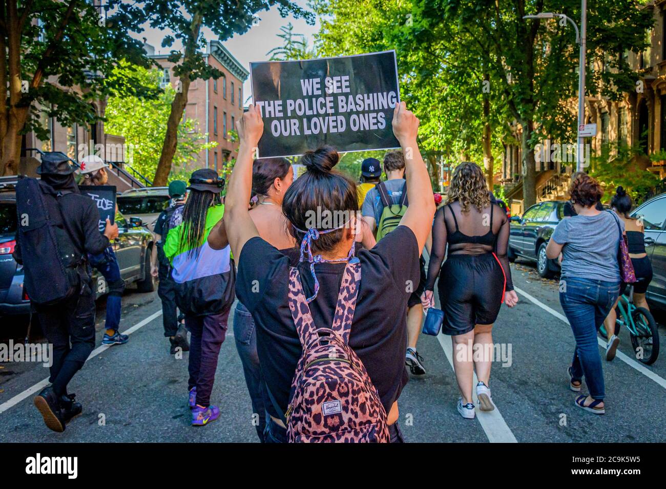 USA. 31st July, 2020. Brooklynites gathered at Barclays Center on July ...