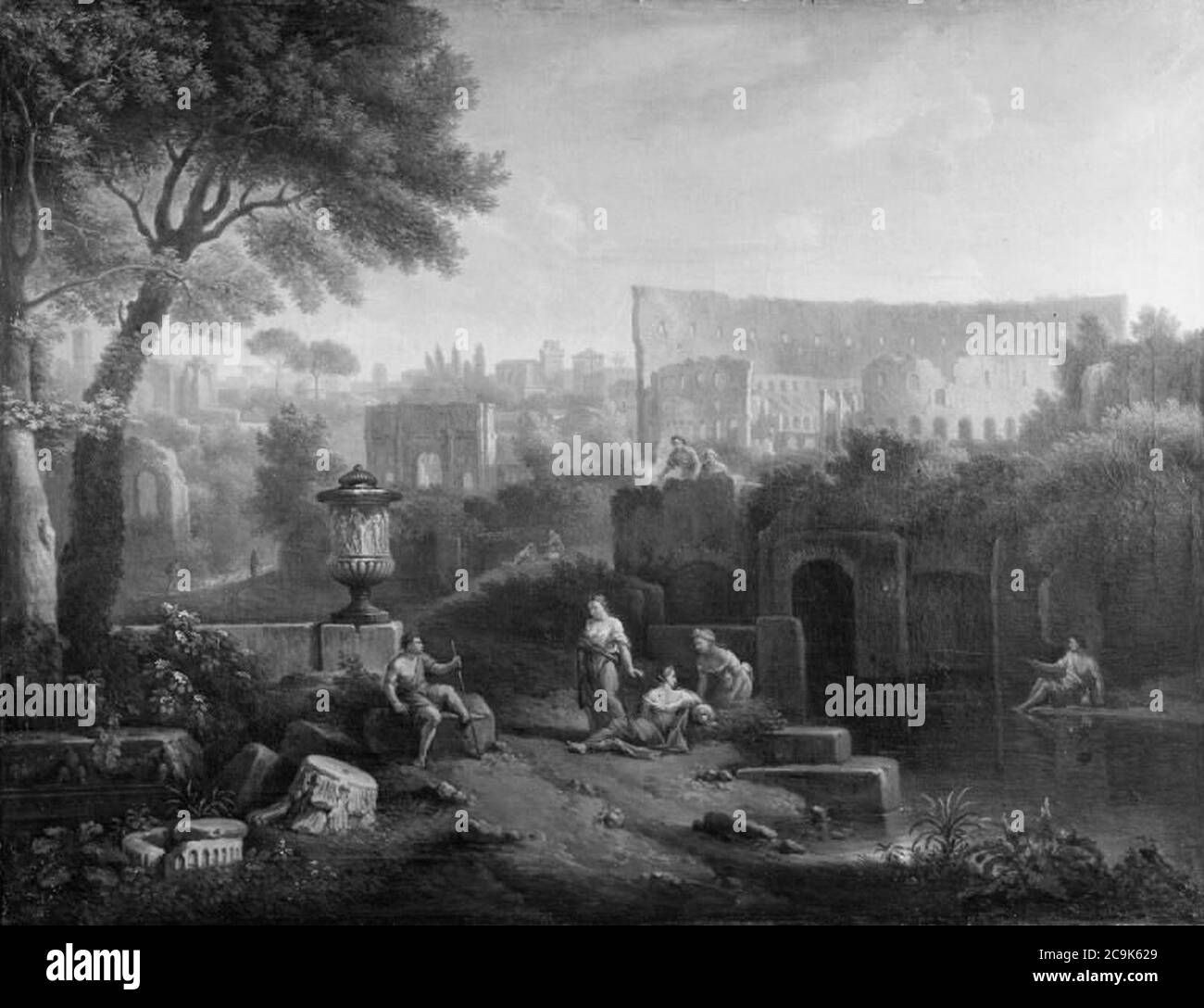 Jan Frans van Bloemen - Landscape with the Colosseum and the Arch of ...