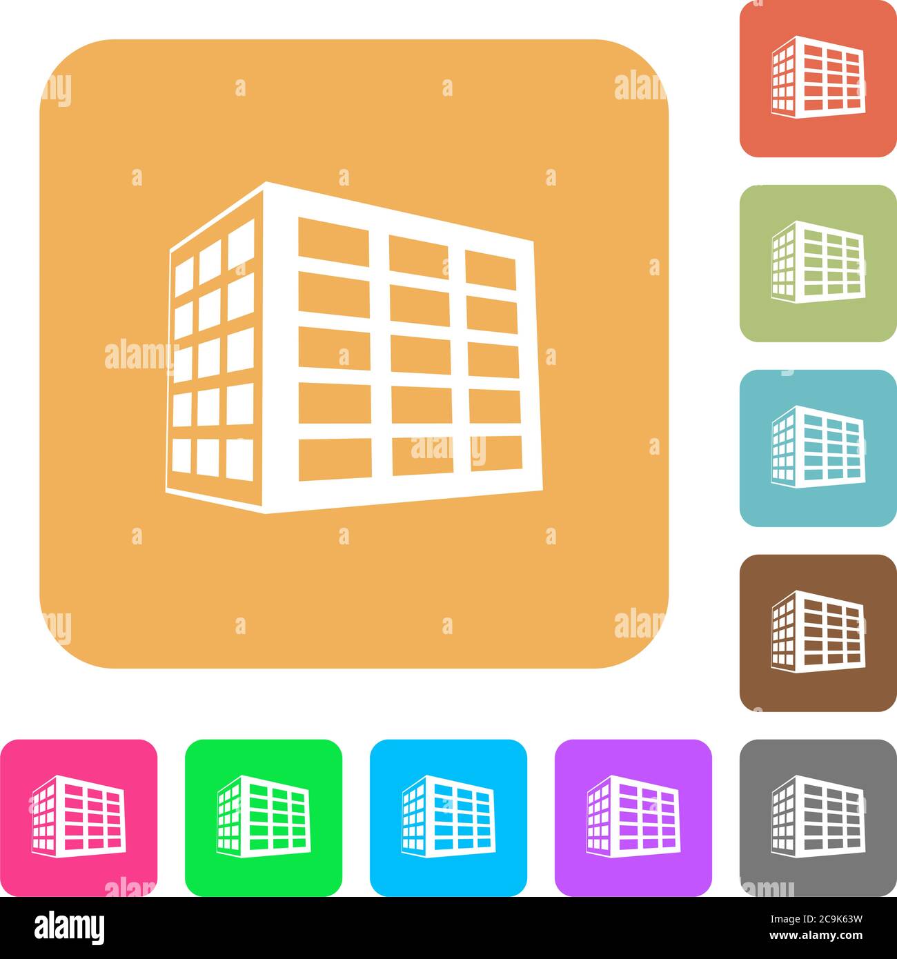 Curved office block Stock Vector Images - Alamy