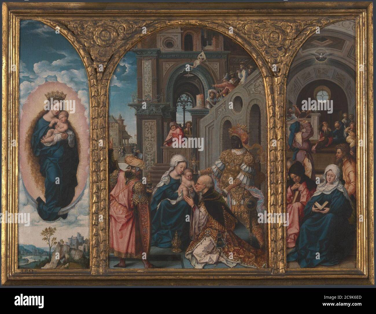 Jan Gossaert circle - Adoration of the Kings Stock Photo - Alamy