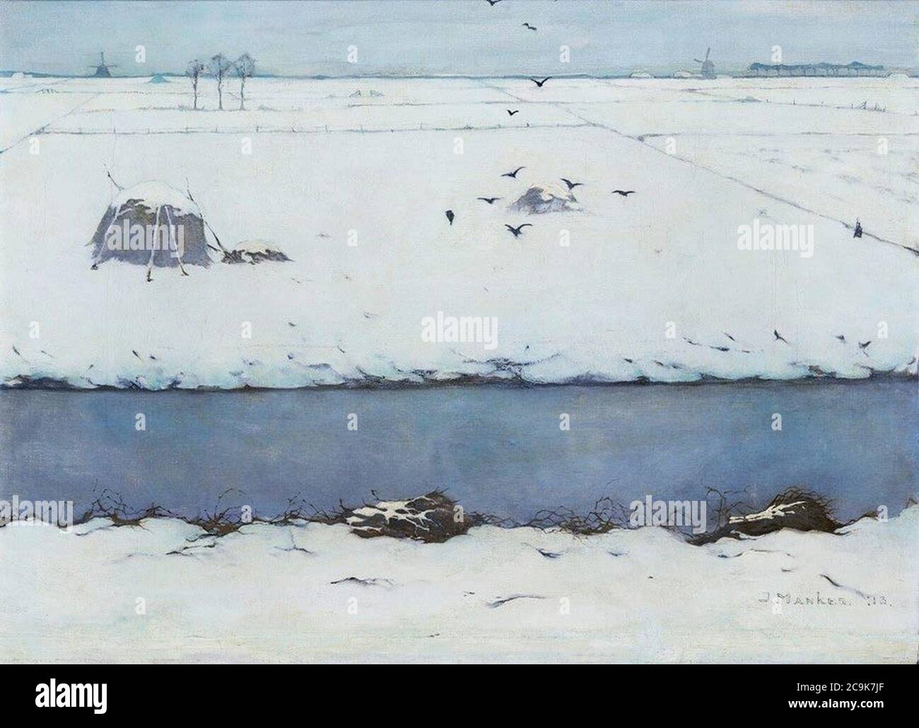 Jan Mankes, Sneeuwlandschap met sloot Stock Photo - Alamy