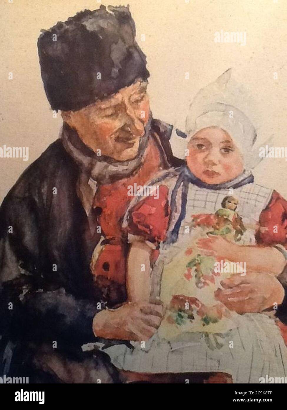 Jan Rinke - Grootvader met kleindochter Stock Photo - Alamy