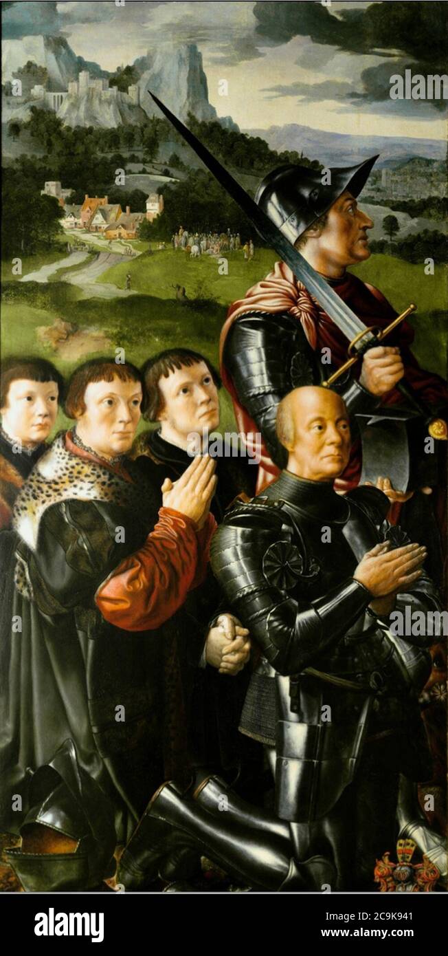 Jan Sanders van Hemessen - Last Judgement left inside panel1 Stock ...