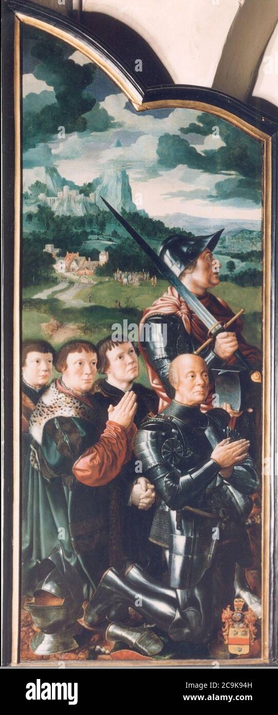 Jan Sanders van Hemessen - Last Judgement left inside panel Stock Photo ...