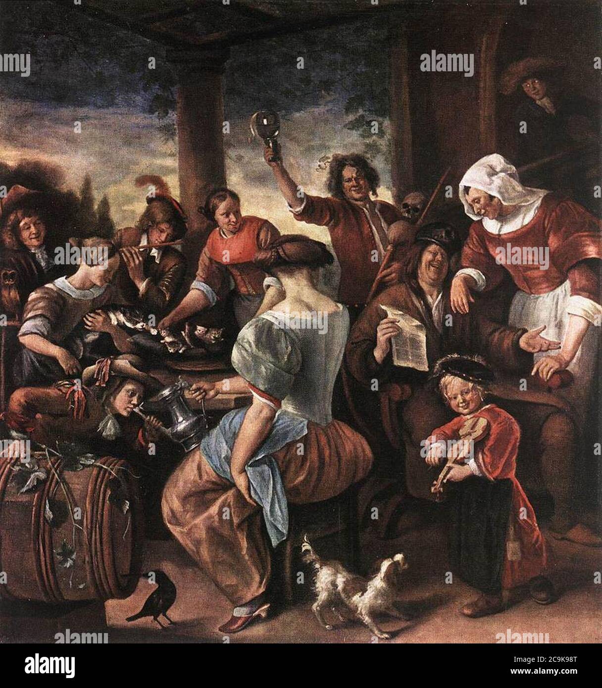 Jan Steen - A Merry Party Stock Photo - Alamy