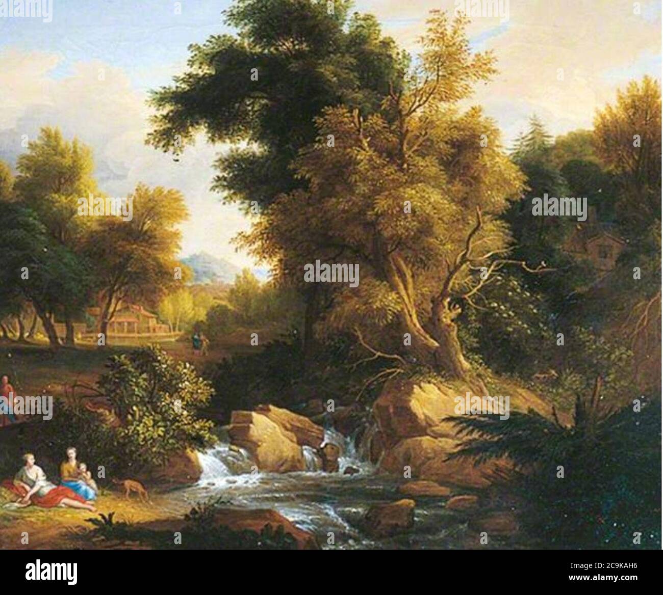 Jan van der Vaart - Wooded Landscape with Trees and Figures Stock Photo ...