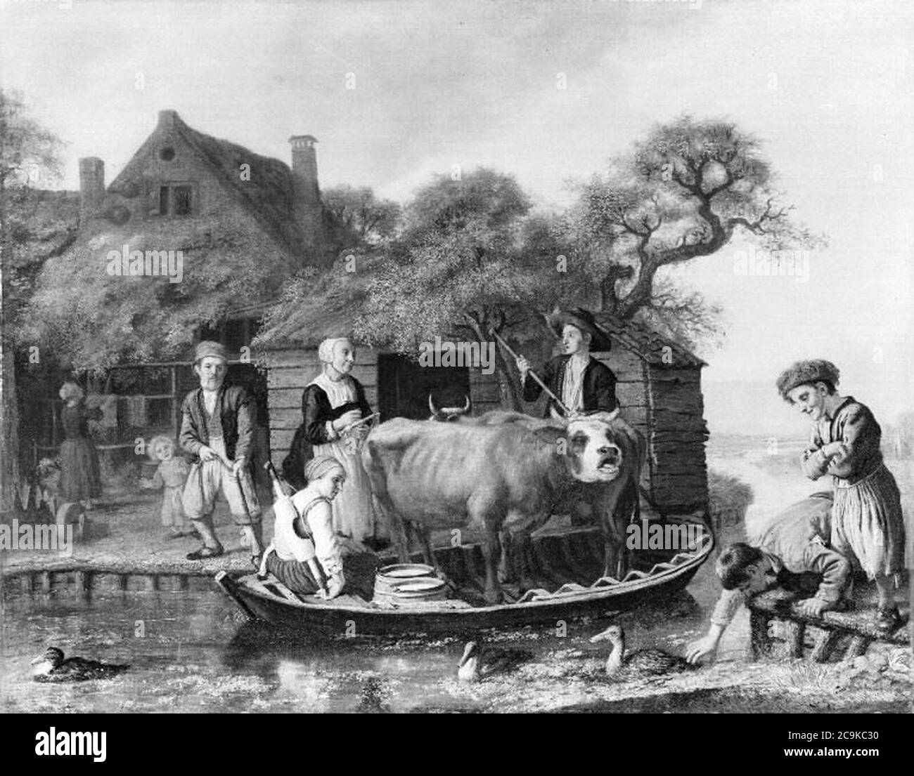 Historical dutch landscape Black and White Stock Photos & Images - Alamy