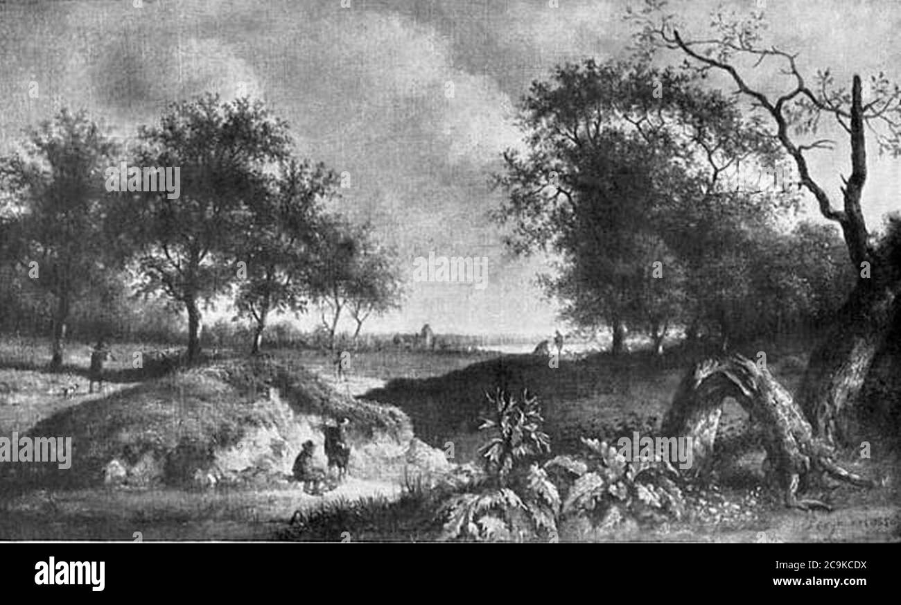 Landscape with hunters hi-res stock photography and images - Alamy