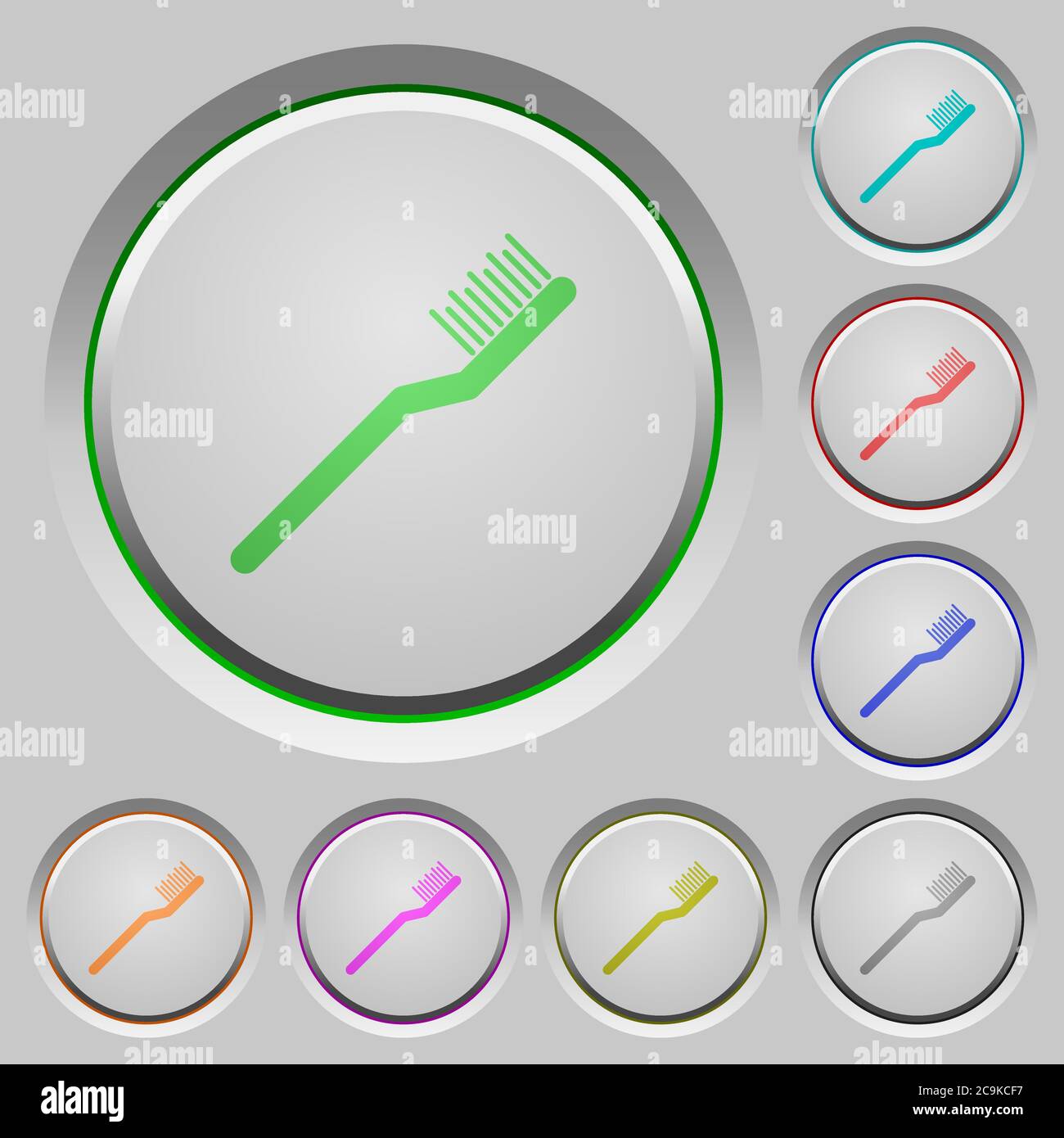 Cleaning brush on green Stock Vector Images - Alamy