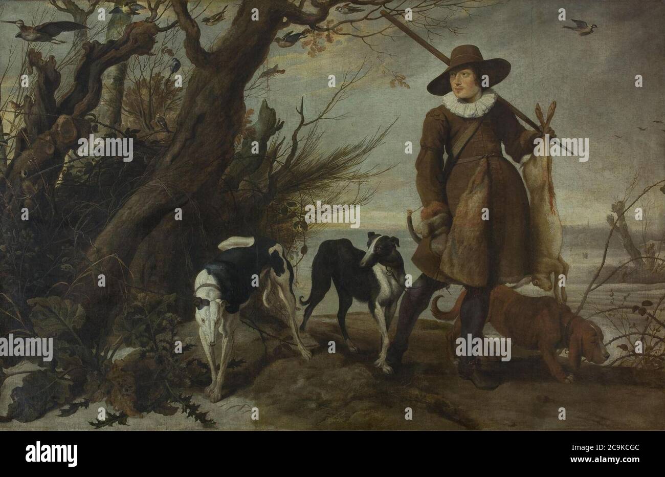 Jan Wildens - Hunter with Dogs in a Landscape Stock Photo - Alamy