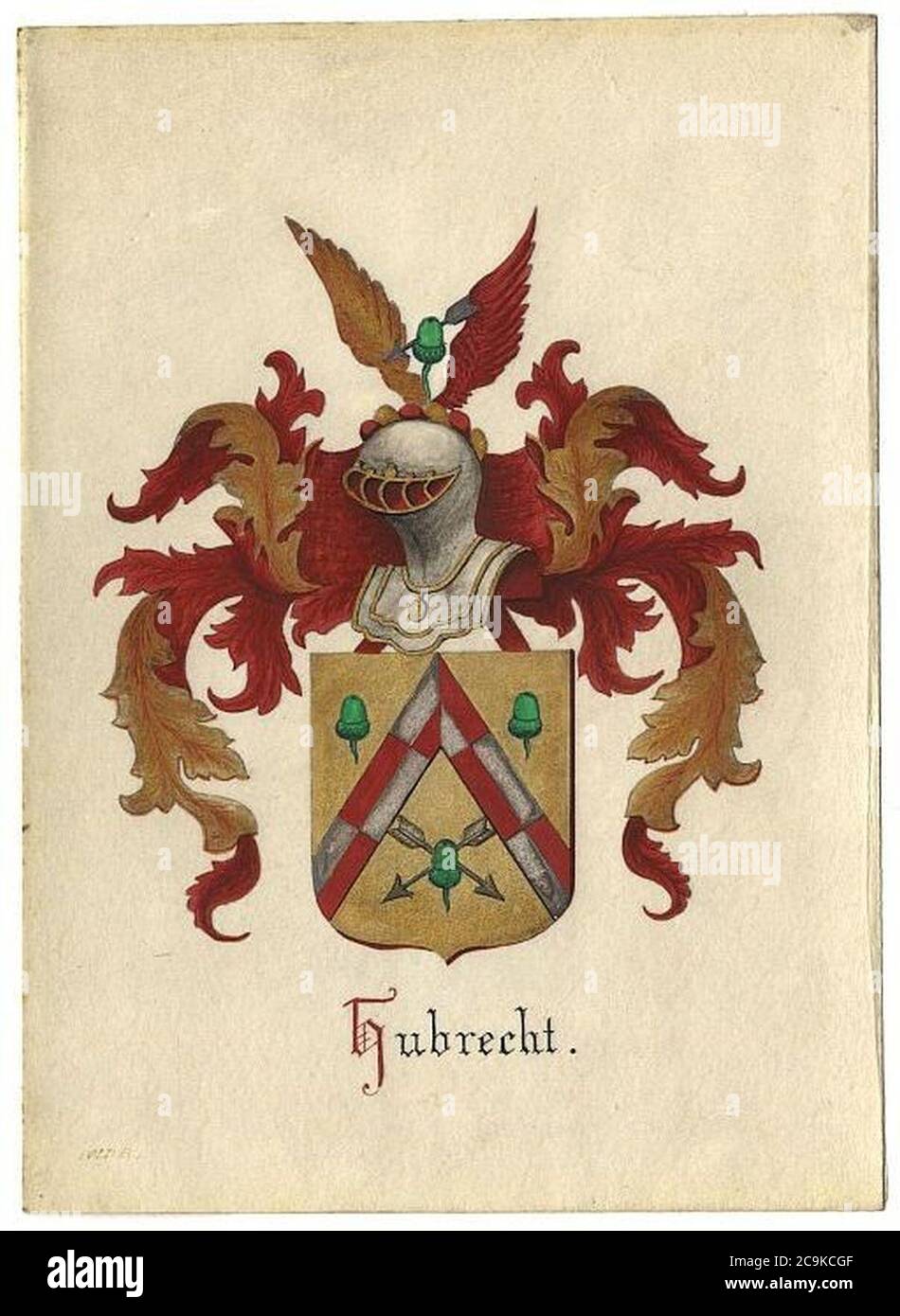 Jan Wilhelmus de Bruyn (^) - Wapen van het geslacht Hubrecht Stock ...