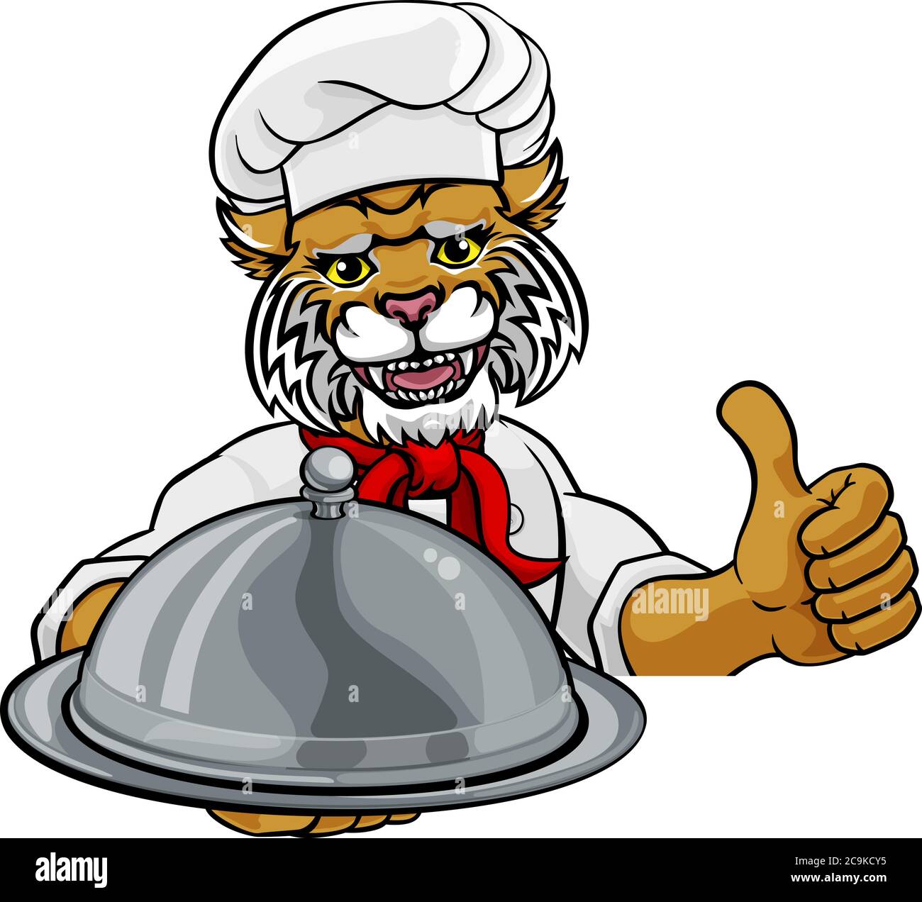 Wildcat Chef Mascot Sign Cartoon Character Stock Vector Image & Art - Alamy