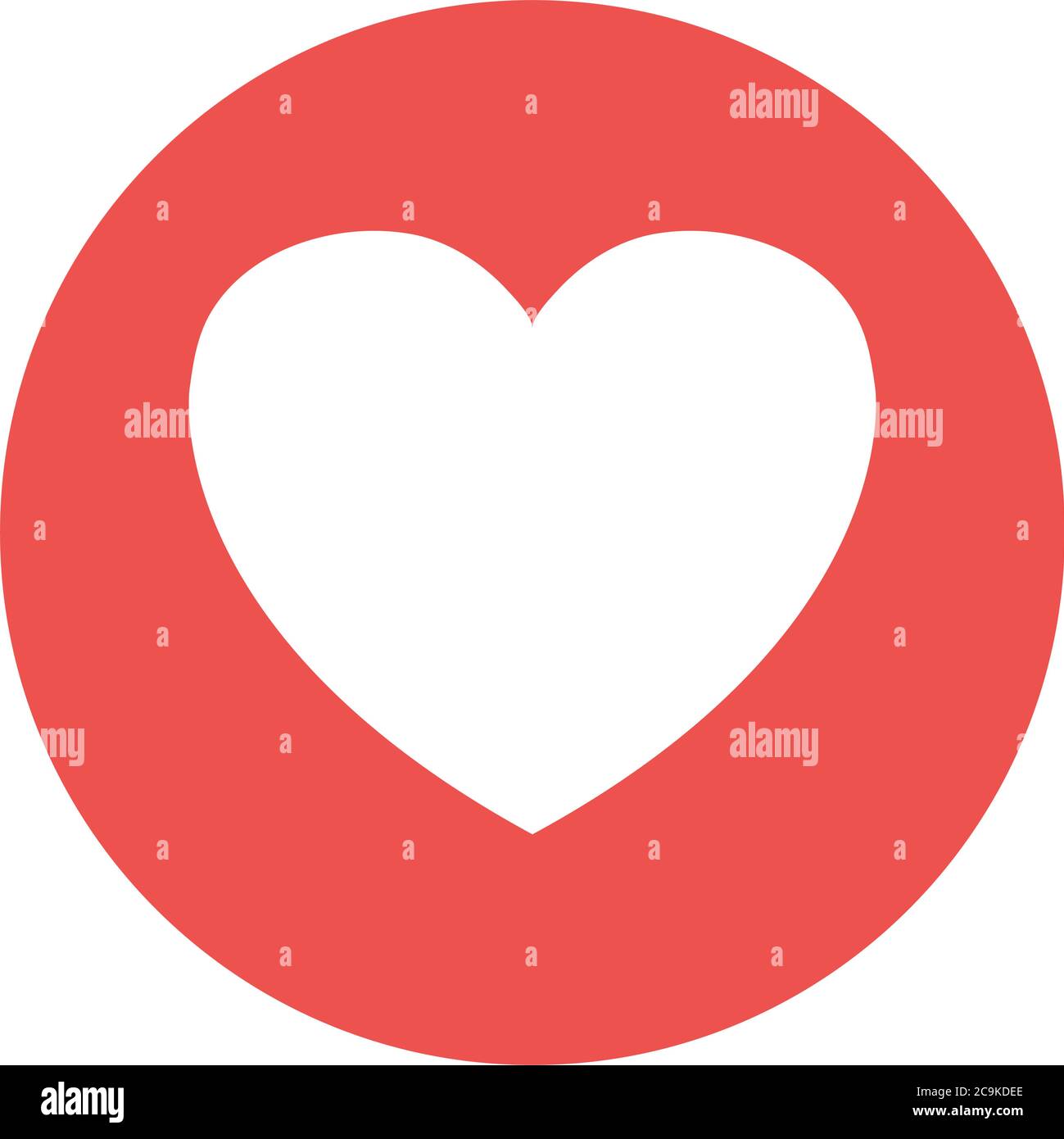 social media button with love reaction Stock Vector Image & Art - Alamy
