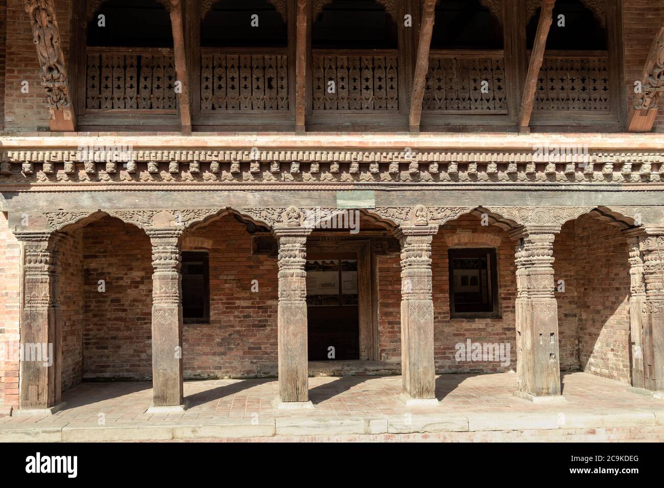 Wood carving details of doors and windows at Patan Durbar Square, Patan ...