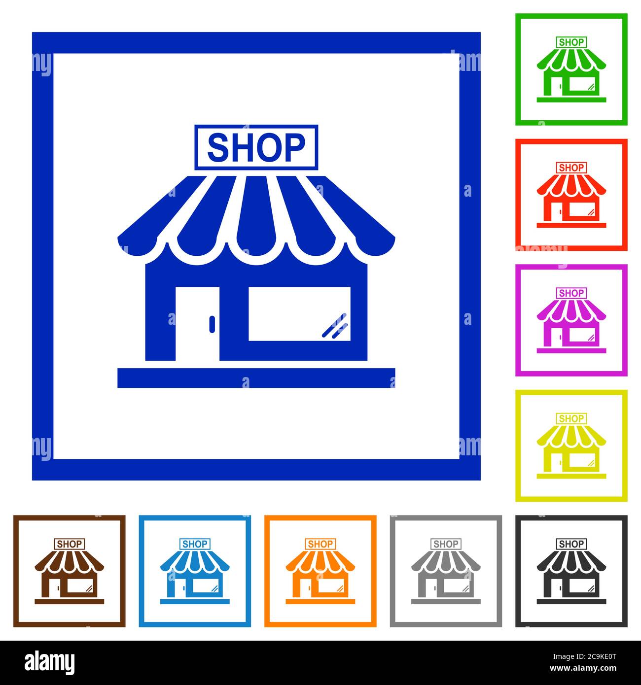 Cafes in the square Stock Vector Images - Alamy