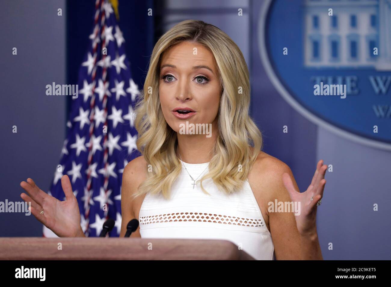 White House Press Secretary Kayleigh McEnany speaks during a press ...