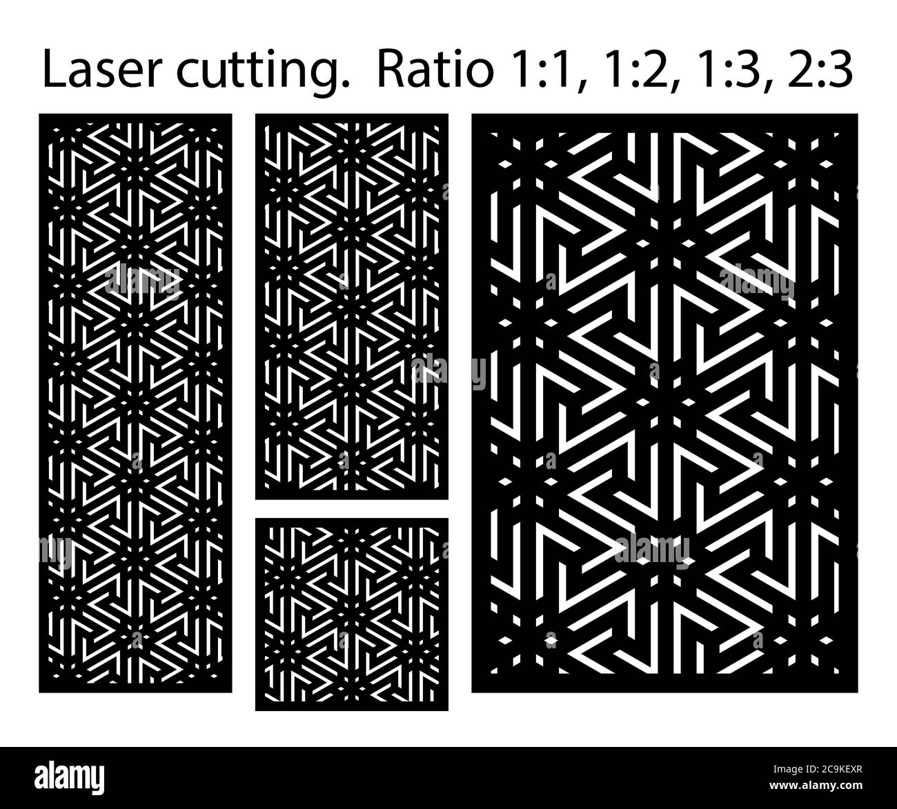 Shade screen, privacy fence template. Laser cut vector panel, screen ...