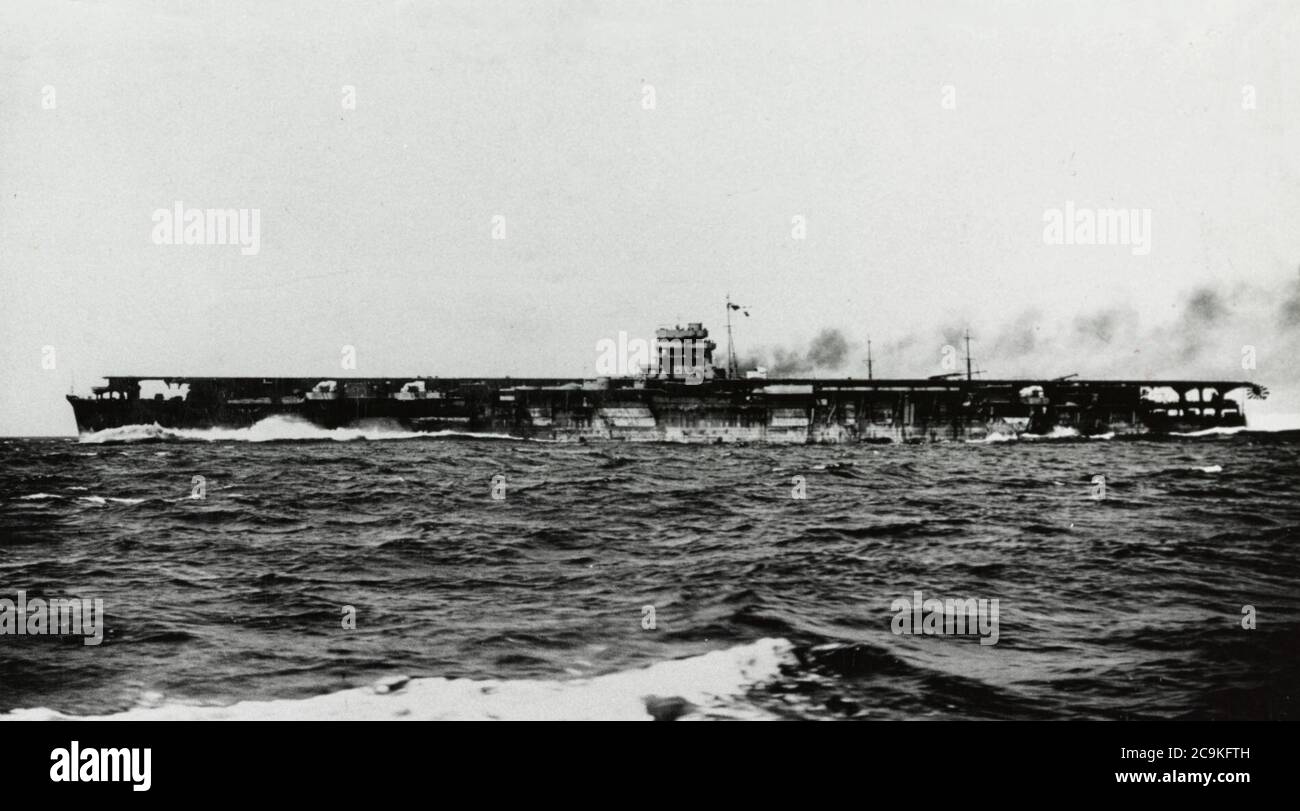 Japanese aircraft carrier Hiryu Stock Photo - Alamy