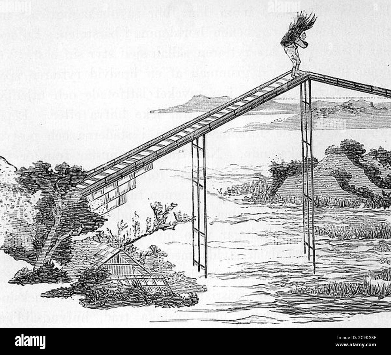 Japanese bridge 1881 Stock Photo - Alamy