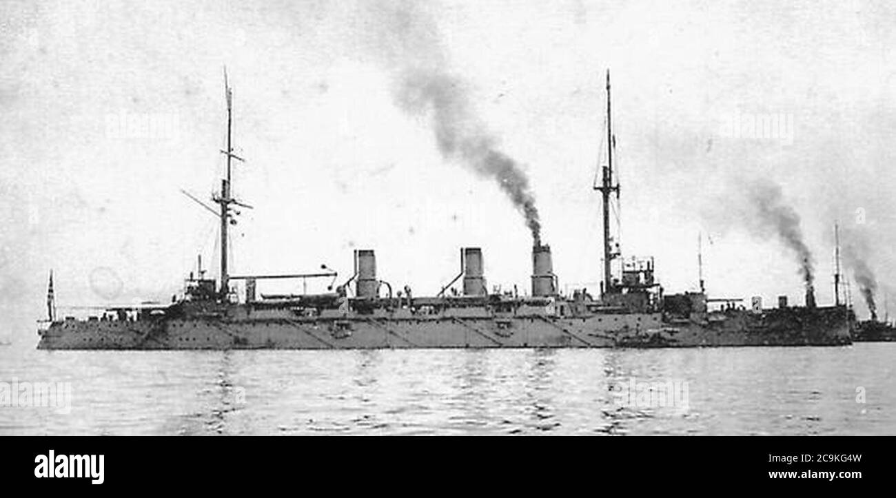 Japanese cruiser Azuma Stock Photo - Alamy