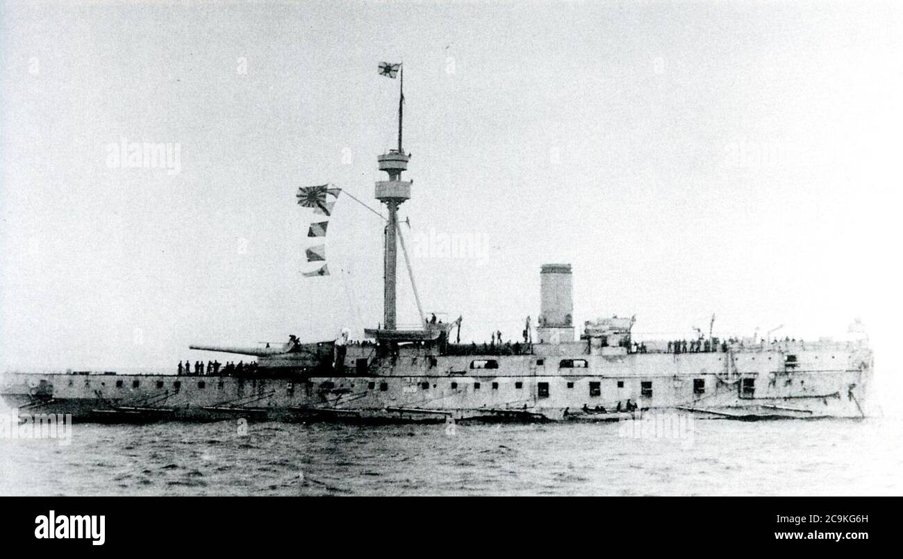 Japanese cruiser Matsushima 1895 Stock Photo - Alamy