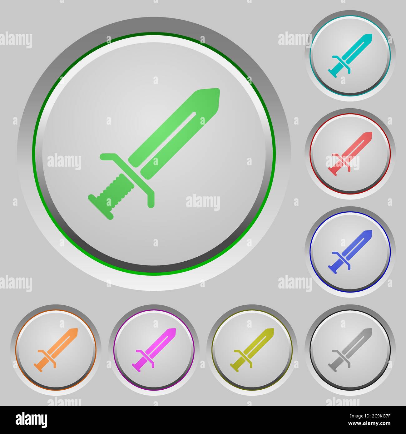 Green sword icon on Stock Vector Images - Alamy