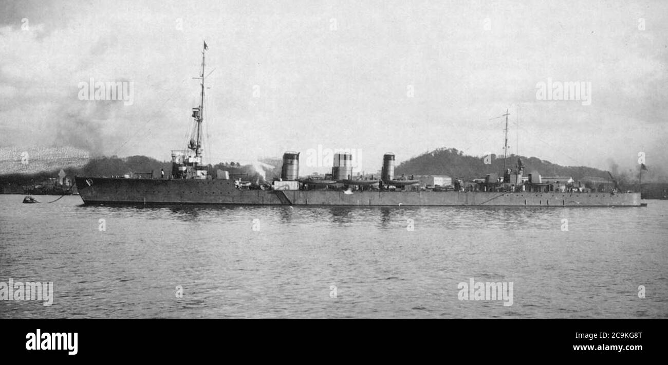 Japanese cruiser Tenryu in Yokosuka 1919 Stock Photo - Alamy