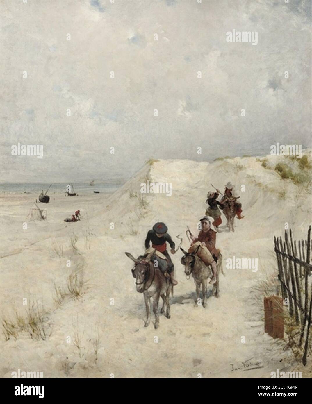 Jan Verhas - Donkey riders in the dunes Stock Photo - Alamy