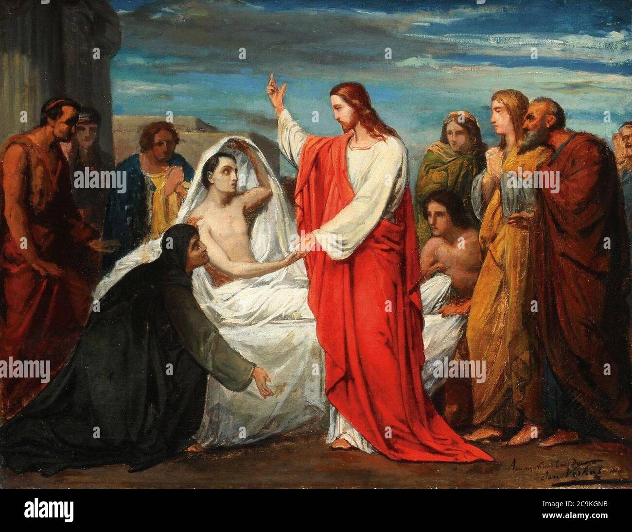 Jan Verhas - The raising of the widow's son in Nain Stock Photo - Alamy