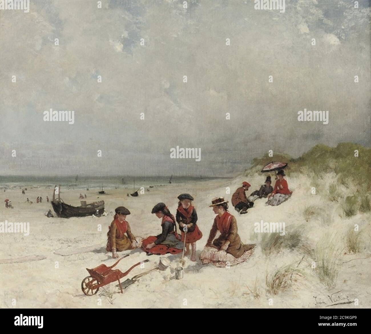 Jan Verhas - A day at the beach Stock Photo - Alamy