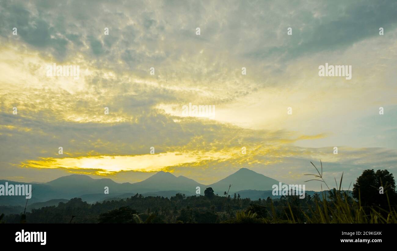 Beautiful natural scenery at sunrise Stock Photo - Alamy